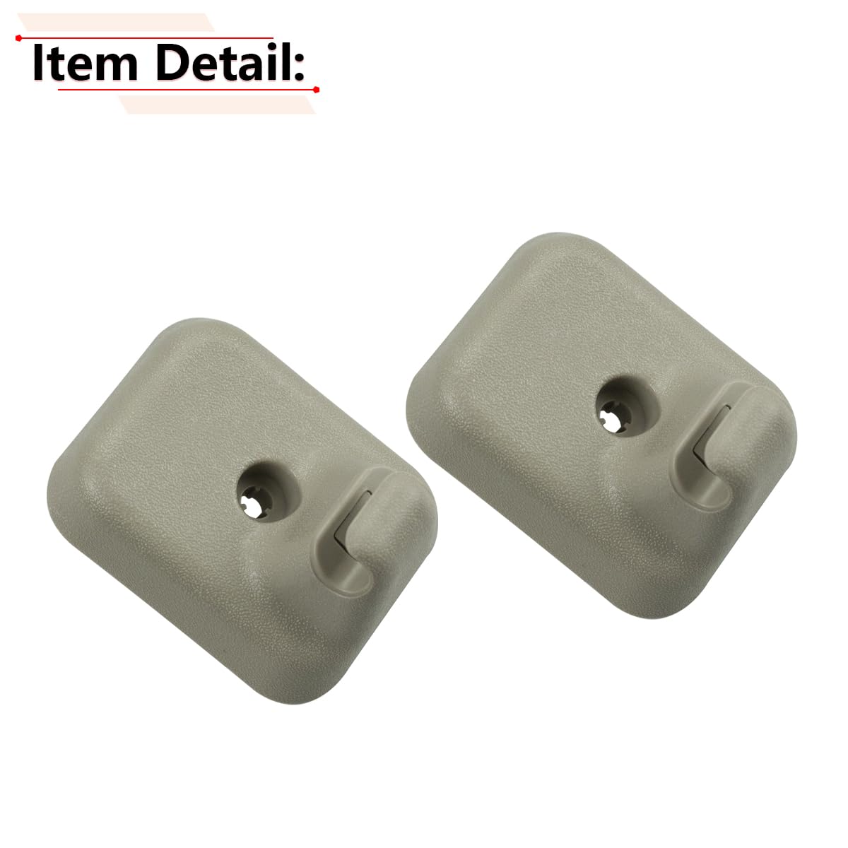 RLB-HILON Sun Visor Holder Retainer Clip AL3Z1504132AA Compatible with Ford F150 2009 to 2014 Year, Beige-Gray Color, 2PC