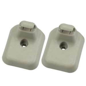 rlb-hilon sun visor holder retainer clip al3z1504132aa compatible with ford f150 2009 to 2014 year, beige-gray color, 2pc