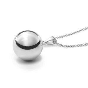 stimm harmony ball bola necklace, anxiety relief jewelry for teens and adults, chime ball pendant necklace 20mm - 0.78inch