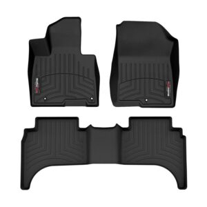 WeatherTech Custom Fit FloorLiners for Hyundai Santa Cruz - 1st & 2nd Row (441678-1-4), Black