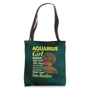 january and february birthday zodiac sign aquarius queen tote bag