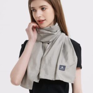 Radia Smart® EMF Protection Scarf, Silver Fiber Fabric, RF Blocker Radiation Protection, 5G, WiFi, Cellular, Bluetooth. High Shielding Efficiency. Multiple Ways To Wear.