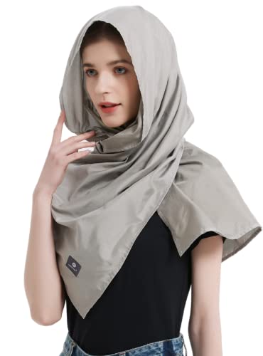 Radia Smart® EMF Protection Scarf, Silver Fiber Fabric, RF Blocker Radiation Protection, 5G, WiFi, Cellular, Bluetooth. High Shielding Efficiency. Multiple Ways To Wear.