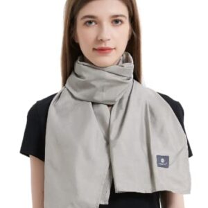 Radia Smart® EMF Protection Scarf, Silver Fiber Fabric, RF Blocker Radiation Protection, 5G, WiFi, Cellular, Bluetooth. High Shielding Efficiency. Multiple Ways To Wear.