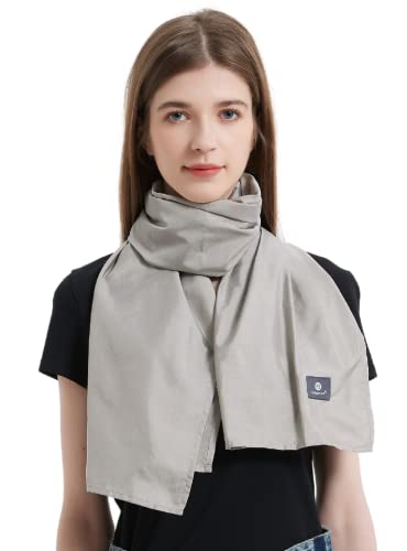 Radia Smart® EMF Protection Scarf, Silver Fiber Fabric, RF Blocker Radiation Protection, 5G, WiFi, Cellular, Bluetooth. High Shielding Efficiency. Multiple Ways To Wear.