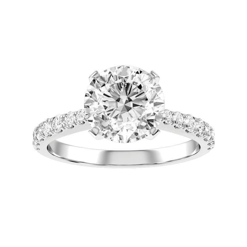 Molioaki 3.2 Carat (ctw) moissanite engagement rings for women Platinum Plated Silver ring moissanite rings- 5.5-