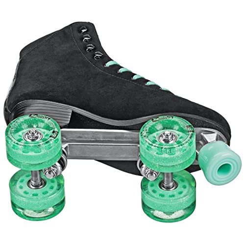 Roller Derby Elite Driftr Roller Skates (7, Black/Mint)