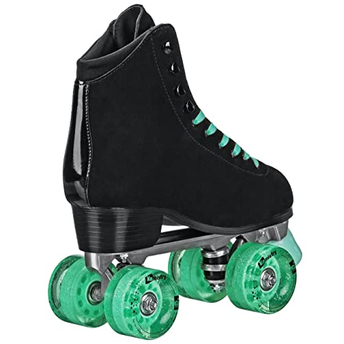 Roller Derby Elite Driftr Roller Skates (7, Black/Mint)