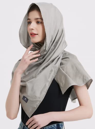 Radia Smart® EMF Protection Scarf, Silver Fiber Fabric, RF Blocker Radiation Protection, 5G, WiFi, Cellular, Bluetooth. High Shielding Efficiency. Multiple Ways To Wear.