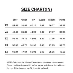 PINSV Plus Size Two Piece Outfits For Women Summer Short Sleeve Tops Casual Pants Sets Loungewear Set Sweatsuits Jogging Suits Print Faith 5X