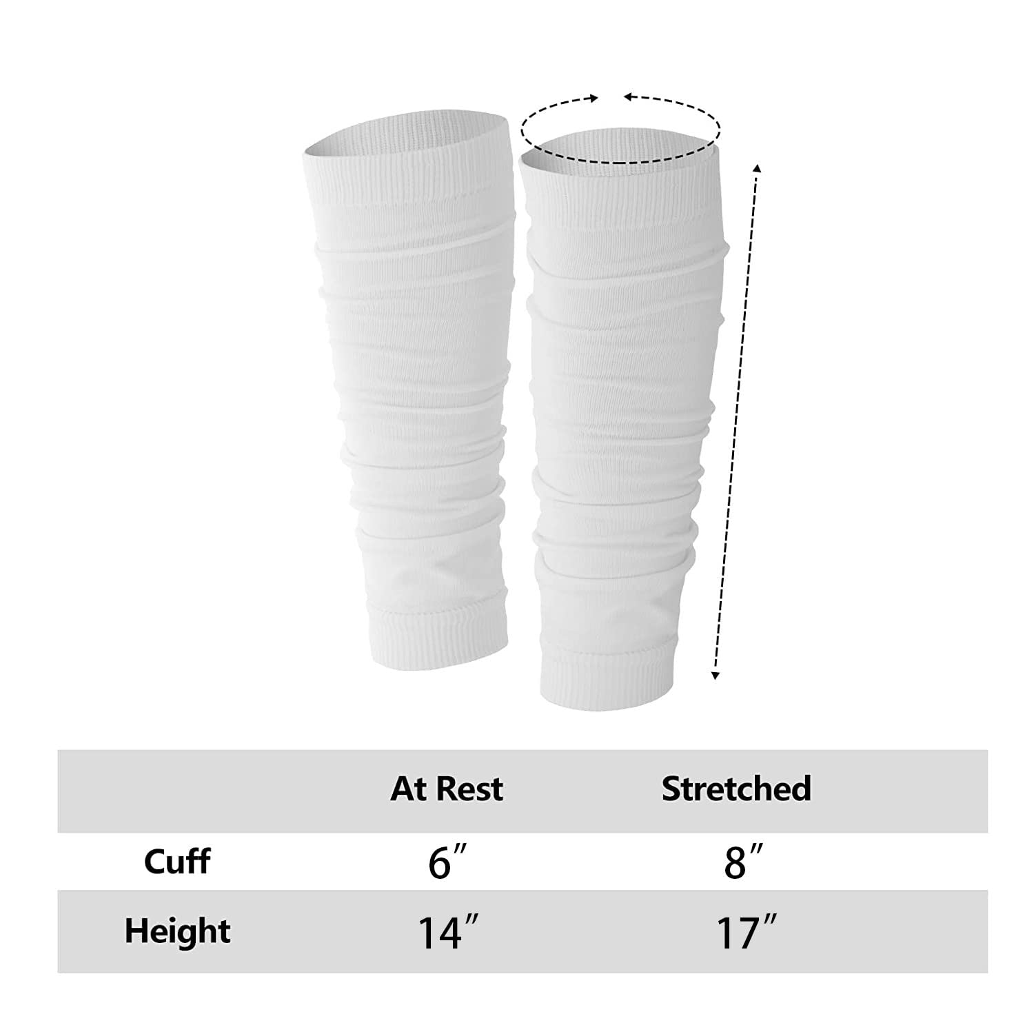 HGRTYXS Football Leg Sleeves Men & Youth, Calf Compression Sleeve for Men Women, Football Socks Sport Running Football Accessories for Adult Athletes, White