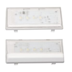 w10515058 and w10515057 refrigerators led light set with tapered lens and bezel for whirlpool, kenmore, maytag, kitchenaid, 3021142 ap6022533 ps11755866 (2 pc)