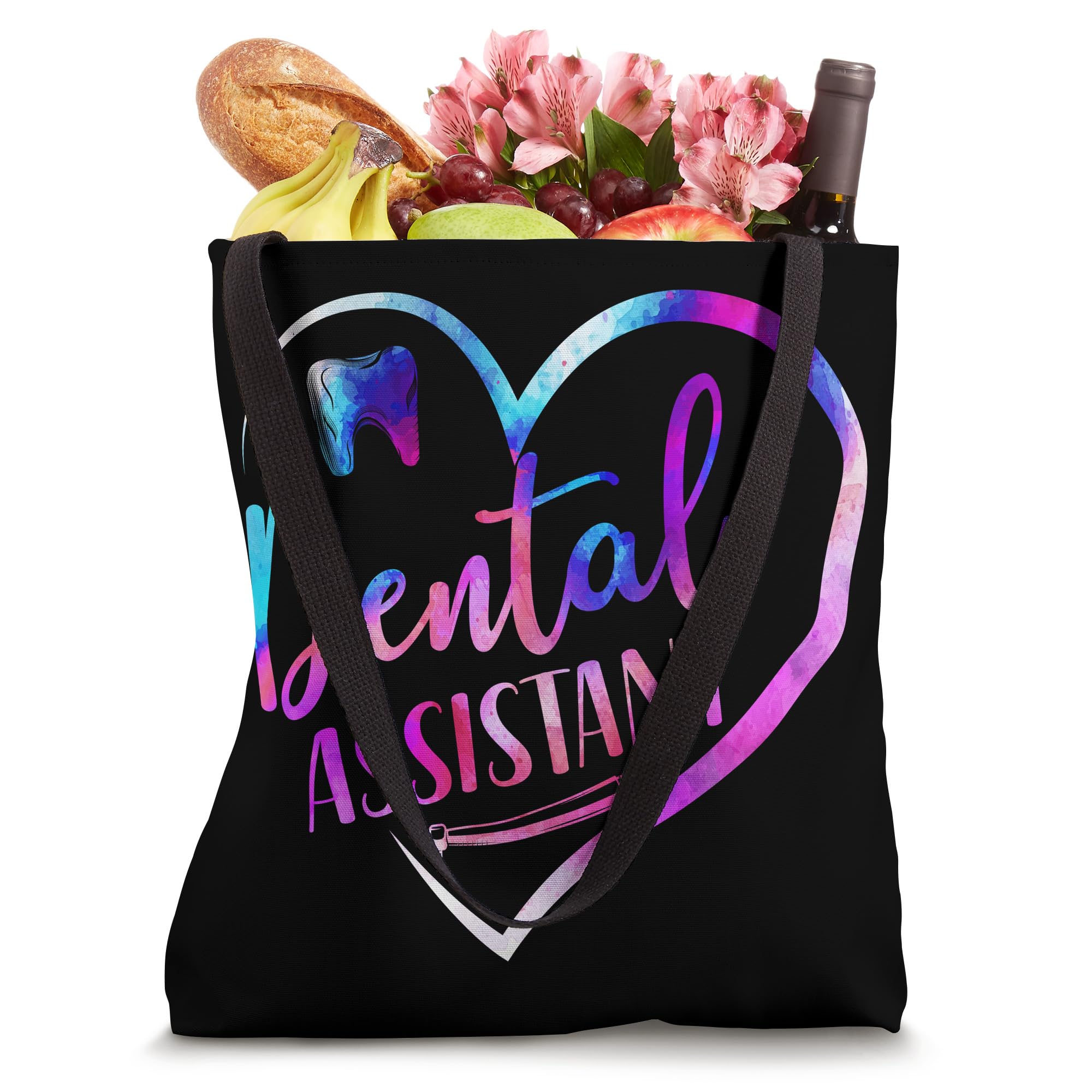 Dental Assistant Heart Watercolor Tote Bag