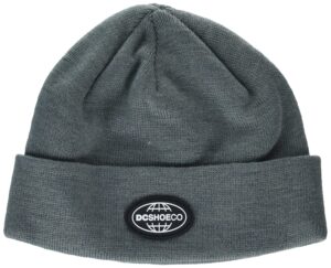 dc mens dc men's trotter beanue cap beanie hat, pewter, one size us