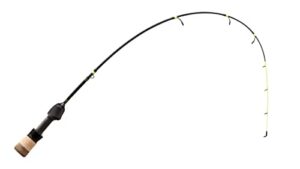 13 fishing - tickle stick - ice fishing rod - gen 3 - 38" l (light) - hole hopper rod - 1/16-1/8oz - pc2 flat-tip blank - ts3-38l black