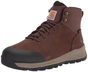 carhartt men's outdoor wp 5" alloy toe hiker boot fh5520-m, dark brown, 11.5 w