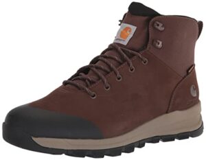 carhartt men's outdoor wp 5" soft toe hiker boot fh5020-m, dark brown, 8.5 w