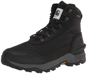 carhartt men's outdoor hike wp 6" soft toe hiker boot, black, 9.5