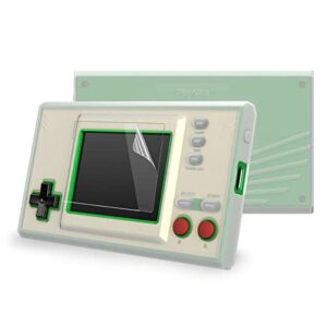 playvital semi-transparent clear silicone cover protective case skin for game & watch: the legend of zelda w/ 2 pcs screen protectors