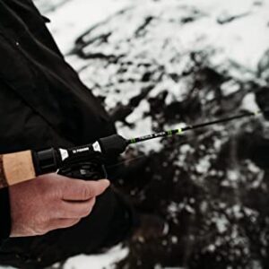 13 FISHING - Tickle Stick - Ice Fishing Rod - Gen 3 - 38" L (Light) - Hole Hopper Rod - 1/16-1/8oz - PC2 Flat-Tip Blank - TS3-38L Black