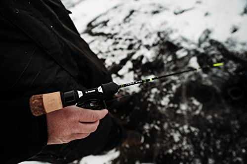 13 FISHING - Tickle Stick - Ice Fishing Rod - Gen 3 - 38" L (Light) - Hole Hopper Rod - 1/16-1/8oz - PC2 Flat-Tip Blank - TS3-38L Black