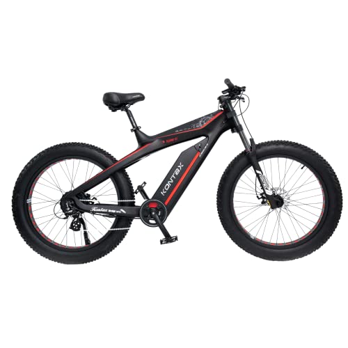 Schachtor Electric Bikes Carbon Fiber EBike for Adults 750W 25MPH, 48V/13Ah Removable Battery, 26'' Fat Tire Ebike Beach Mountain Snow E-Bike Shimano 8-Speed Color LCD Display UL Certified