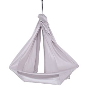 ftvogue aerial yoga hammock 39.4 x 110.2inch breathable relieve pain children's elastic hammock for yoga children use yoga inversion exercises(grey)