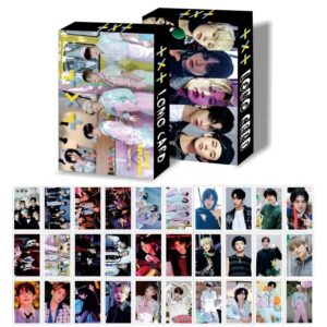 WGEEEY female Kpop TXT Gifts Set, TXT Photocard, Stickers, Bracelet, Face Shield, Rings, Pendant Necklace, Button Pin, Phone Ring Holder, Keychain