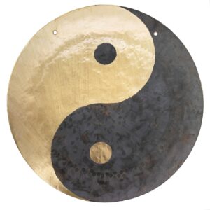 unlimited taoist breeze gongs - 16". includes hanging rope & mallet/hand lathed bronze/perfect for yoga studio & meditation/great gift/celebrations/yin & yang