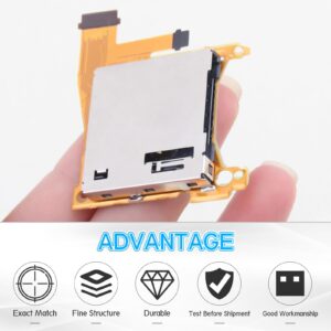 YWLRONG Game Card Reader Slot for Nintendo Switch Lite HDH-001 HDH01 Replacement Game Cartridge Socket Board Jack Port Assembly with Repair Tools