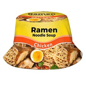 funny ramen bucket hat instant ramen noodle unisex bucket hat summer travel beach sun hats outdoor cap