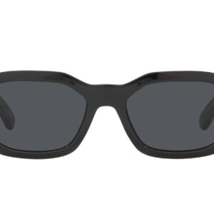 Versace Unisex Sunglasses Black Frame, Dark Grey Lenses, 53MM