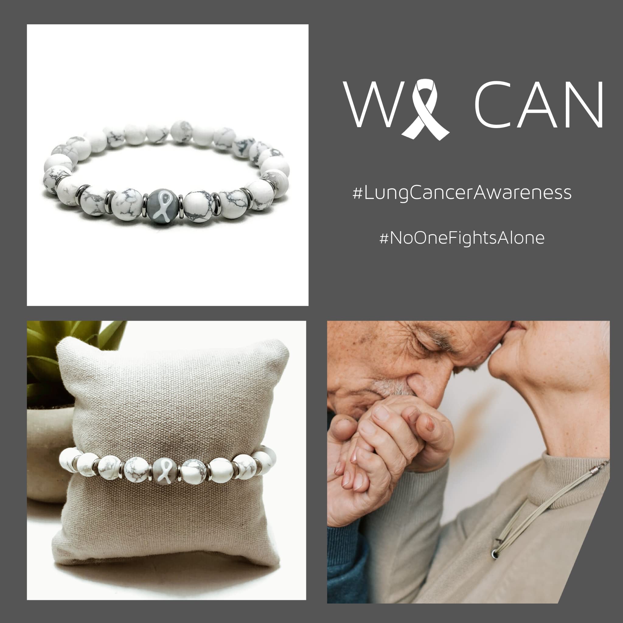 Lung Cancer Awareness Bracelet