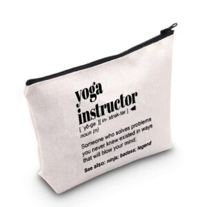 tsotmo yoga instructor zipper pouch makeup bag yoga teacher appreciation gift yoga instructor thank you gift best yoga instructor ever gift (yoga)