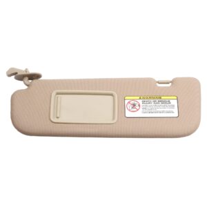 dasbecan beige left driver side sun visor compatible with hyundai elantra 2011 2012 2013 2014 2015 replaces# 852103x000tx