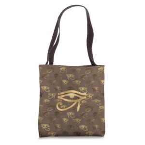 ancient egyptian eye of horus hieroglyphs tote bag