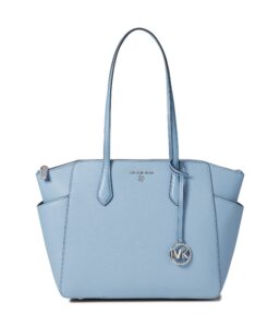 michael kors marilyn medium top zip tote chambray one size