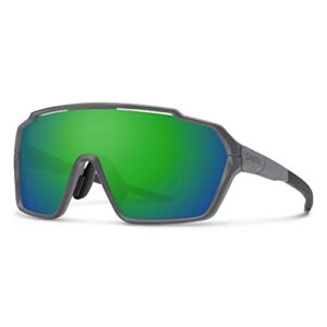 smith shift mag sunglasses,matte cement/chromapop green mirror,one size