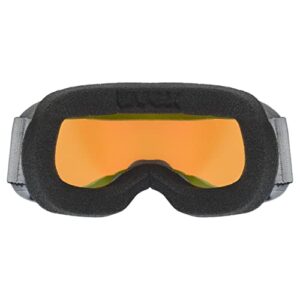 uvex Unisex-Adult, elemnt FM ski goggles, rhino mat/orange-orange, one size