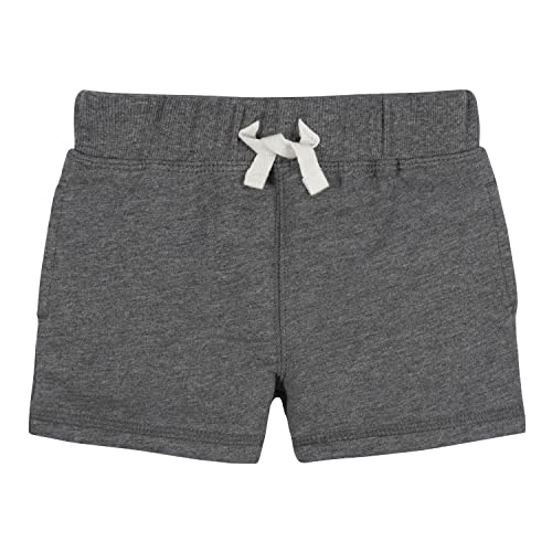 Gerber Baby Boy's Toddler 3-Pack Pull-On Knit Shorts, Gray & Black, 12 Months