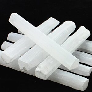 Pachamama Essentials Selenite Sticklets 10 Pieces - 3-4 inches Bulk Sale - Healing Stone