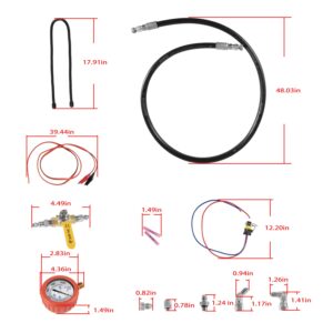 Camoo Hpop Test Tool High Pressure & Air Leak Test Gauge Tool Kit for 1994-2007 Ford 6.0L & 7.3L Powerstroke F250 F350 Dual Purpose Test Tool