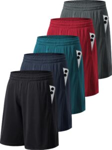 mlyenx mens 4-6 pack workout gym shorts quick dry lightweight athletic basketball running shorts for men with pockets