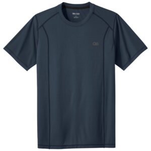 outdoor research men's echo t-shirt – quick drying & uv protection shirt naval blue