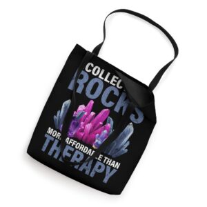 Collecting Rocks Is Therapy Funny Geology Geologist Graphic Tote Bag