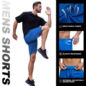 MLYENX Mens 4-6 Pack Workout Gym Shorts Quick Dry Lightweight Athletic Basketball Running Shorts for Men with Pockets