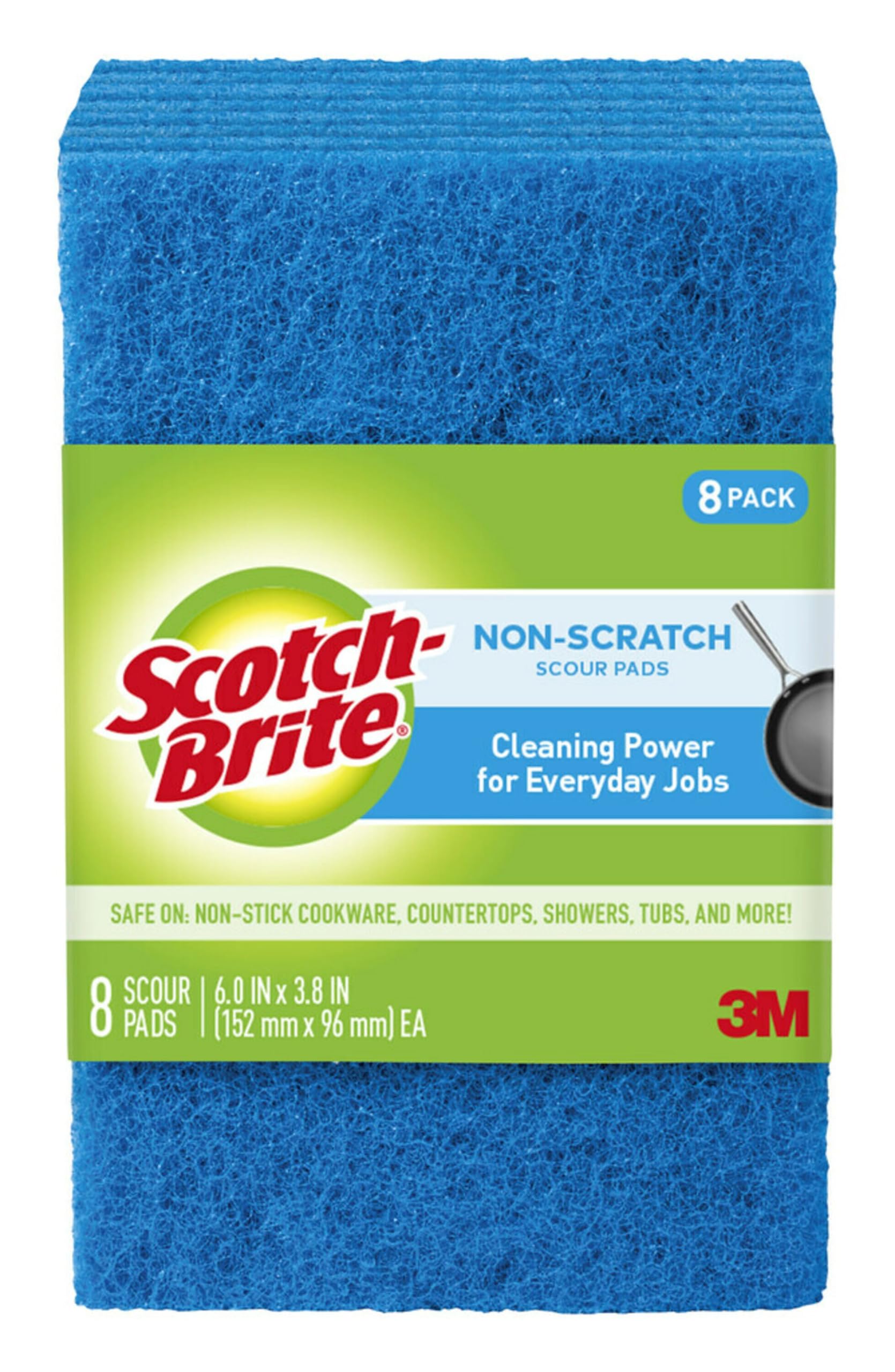 Scotch-Brite® Non-Scratch Scour Pads 628-EC, 6.0 in x 3.8 in (152 mm x 96 mm) | Shipper Unit