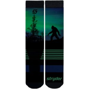 Stryder Gear Rayon Made From Bamboo Performance Socks - Northern Lights Bigfoot