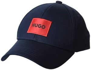 hugo woven patch baseball cap navy blue