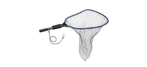 ego s1 slider fishing net, ultimate fishermens tool fixed handle, replaceable head, salt & freshwater, 19x21 inch hoop